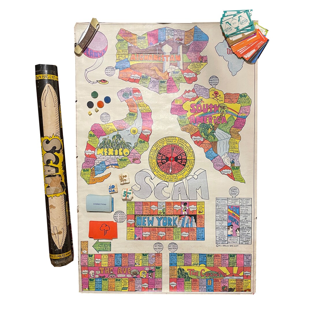 Rare Vintage Counterculture Board Game. SCAM: the Game of International ...