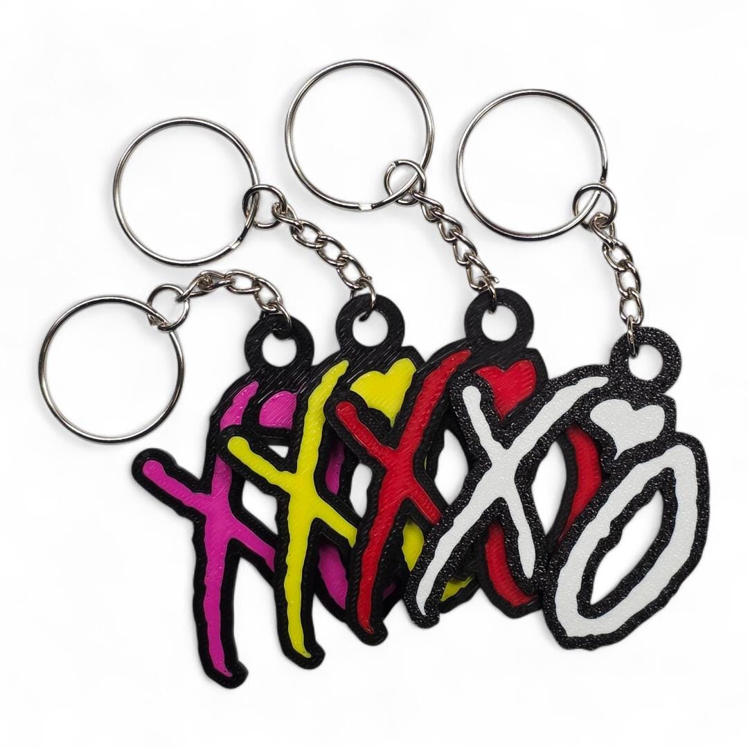 XO Keychain: the Weeknd Fan 3D Printed Keyring - Etsy