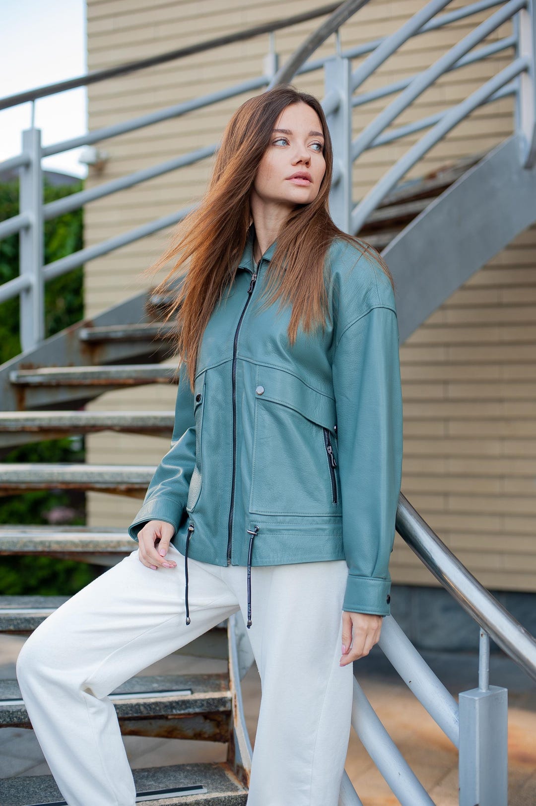 Women Handmade Bomber Lambskin Soft Real Leather Jacket,women's Casual ...