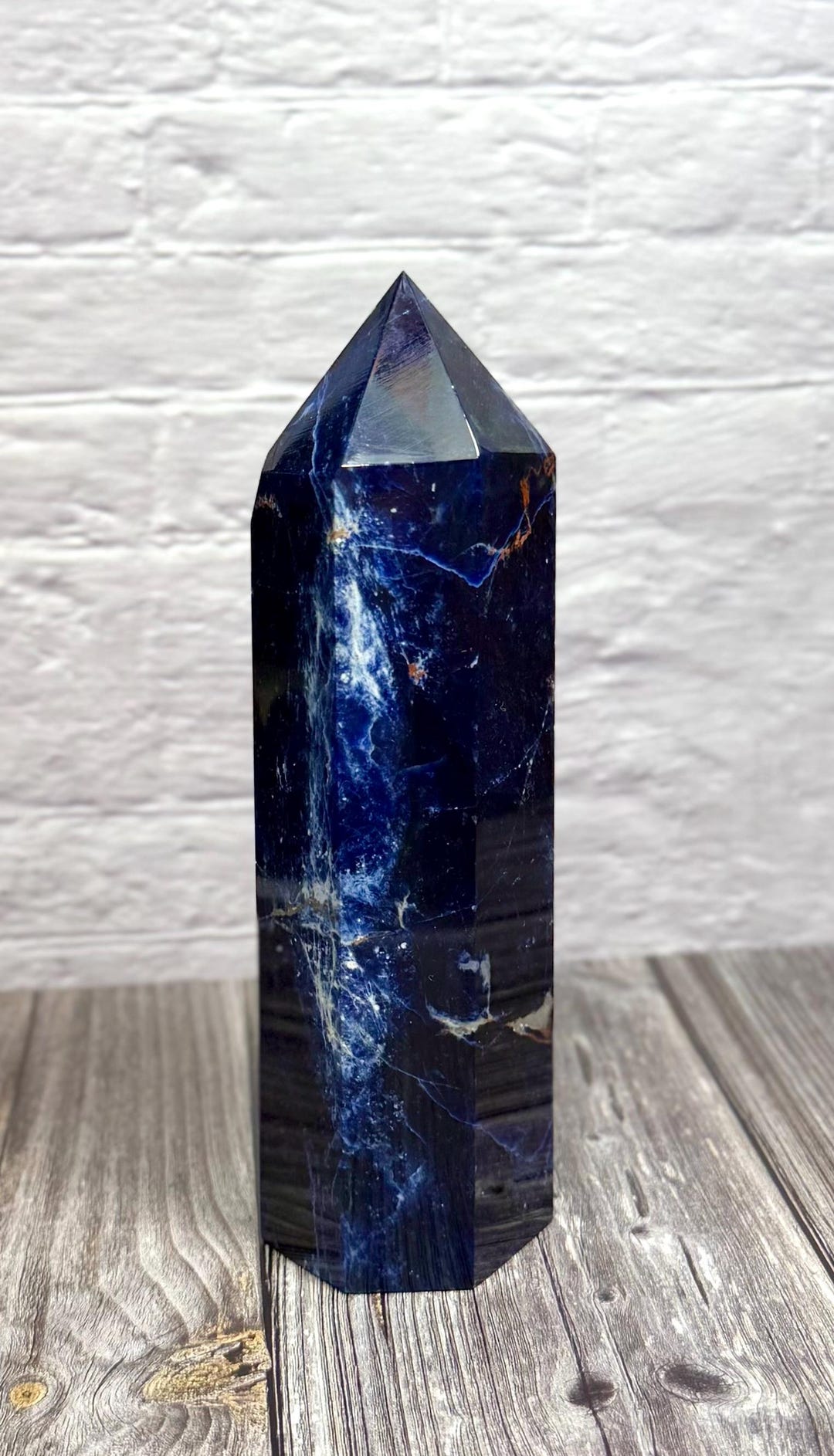 6” UV Reactive Sodalite Tower/point | Polished & Carved Natural Stone ...