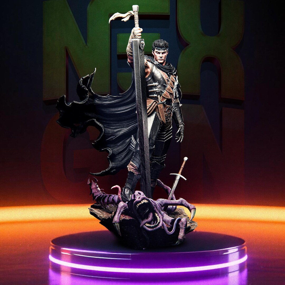 Premium STL File | Armored Fighter Hero Statue | Multiple Scales Figure ...