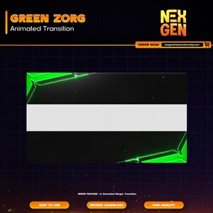 Green Zorg Animated Stream Stinger Transition for Twitch, Kick, Youtube ...