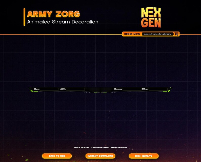 Army Zorg Animated Overlay Label Bar Decoration for Stream | Twitch ...