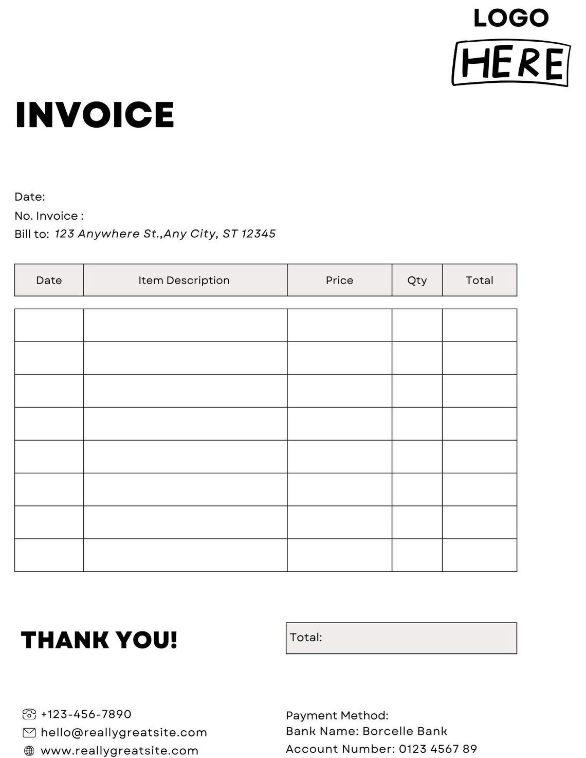 Minimal Invoice Receipt Bundle - Etsy