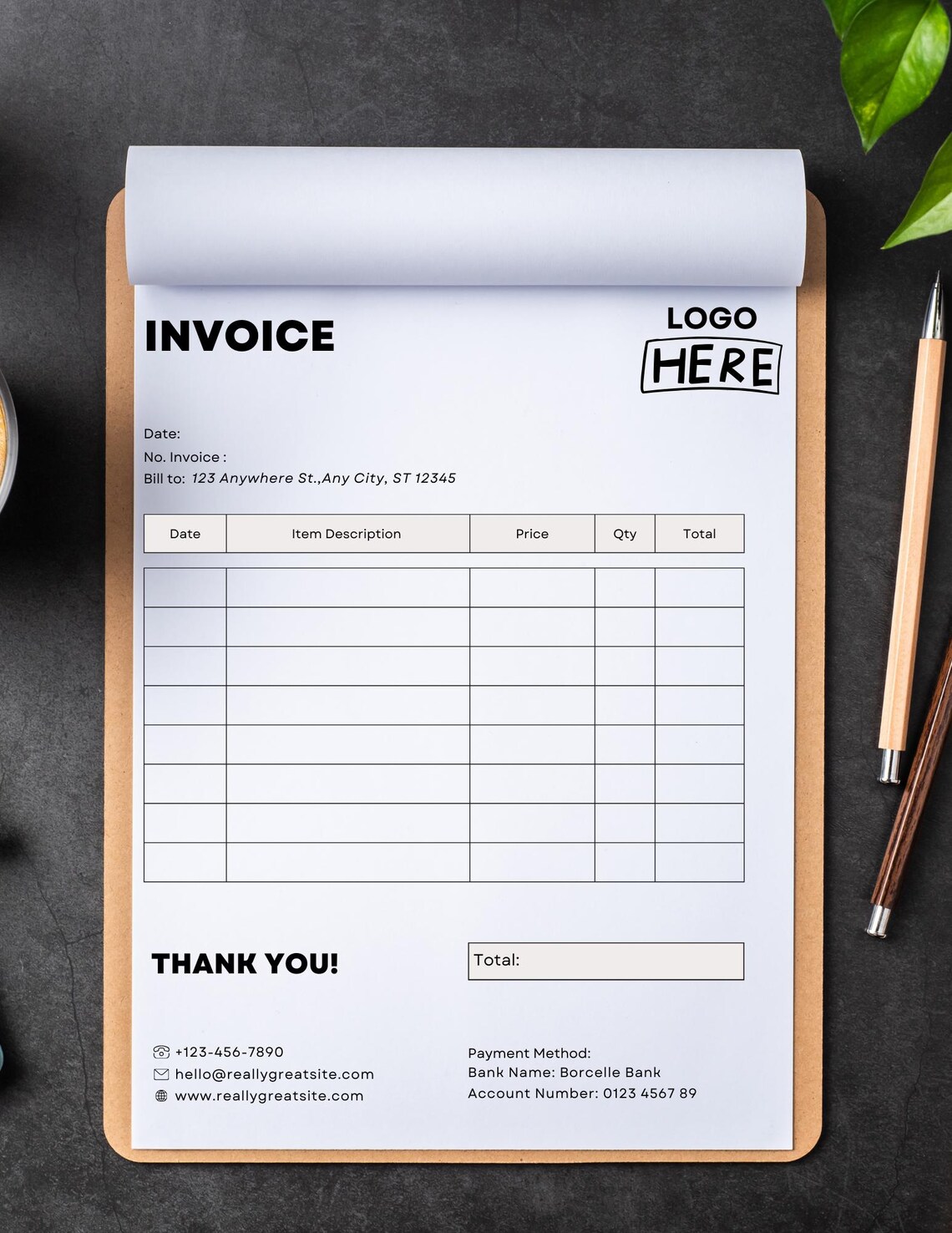 Minimal Invoice Receipt Bundle - Etsy