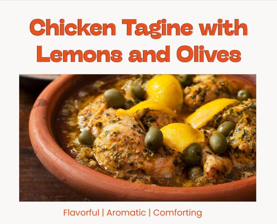 Chicken Tagine With Lemons and Olives Recipe DIGITAL DOWNLOAD - Etsy