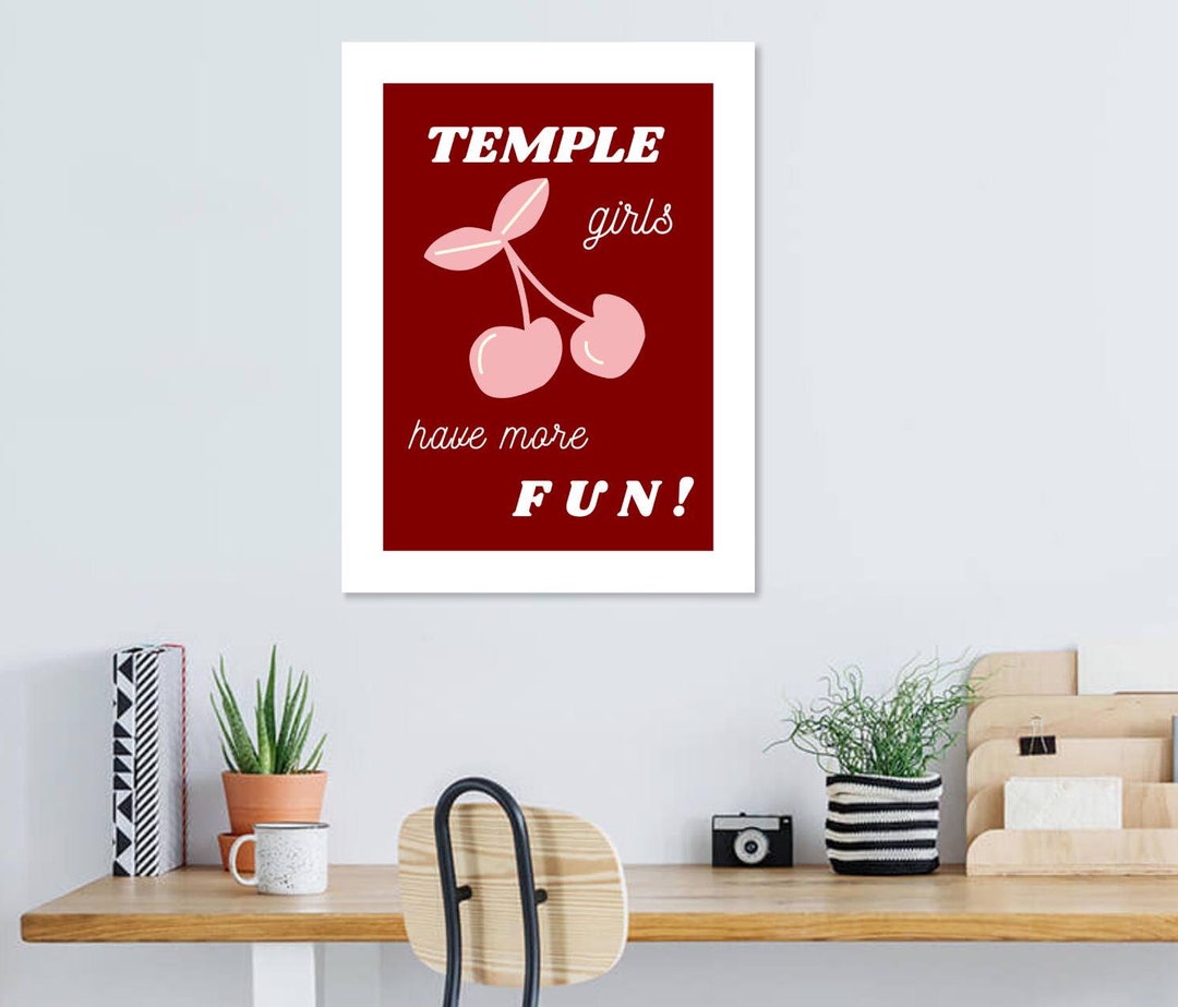Customizable College Girls Wall Poster - Etsy