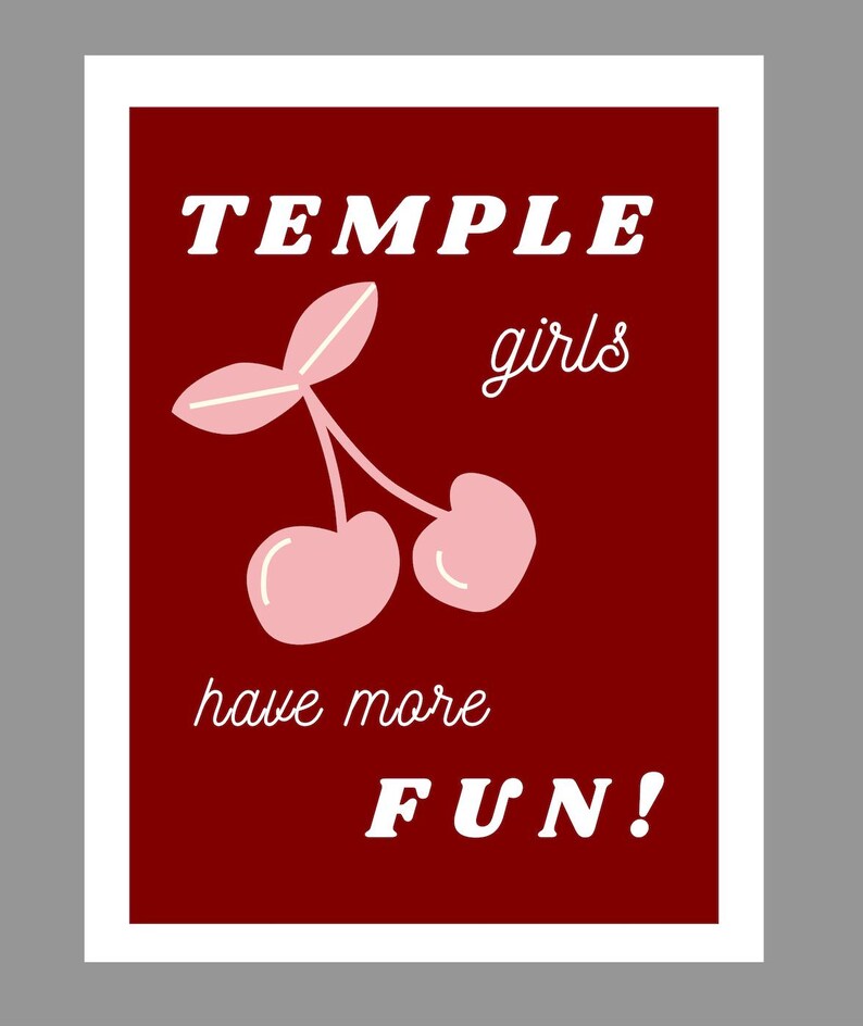 Customizable College Girls Wall Poster - Etsy