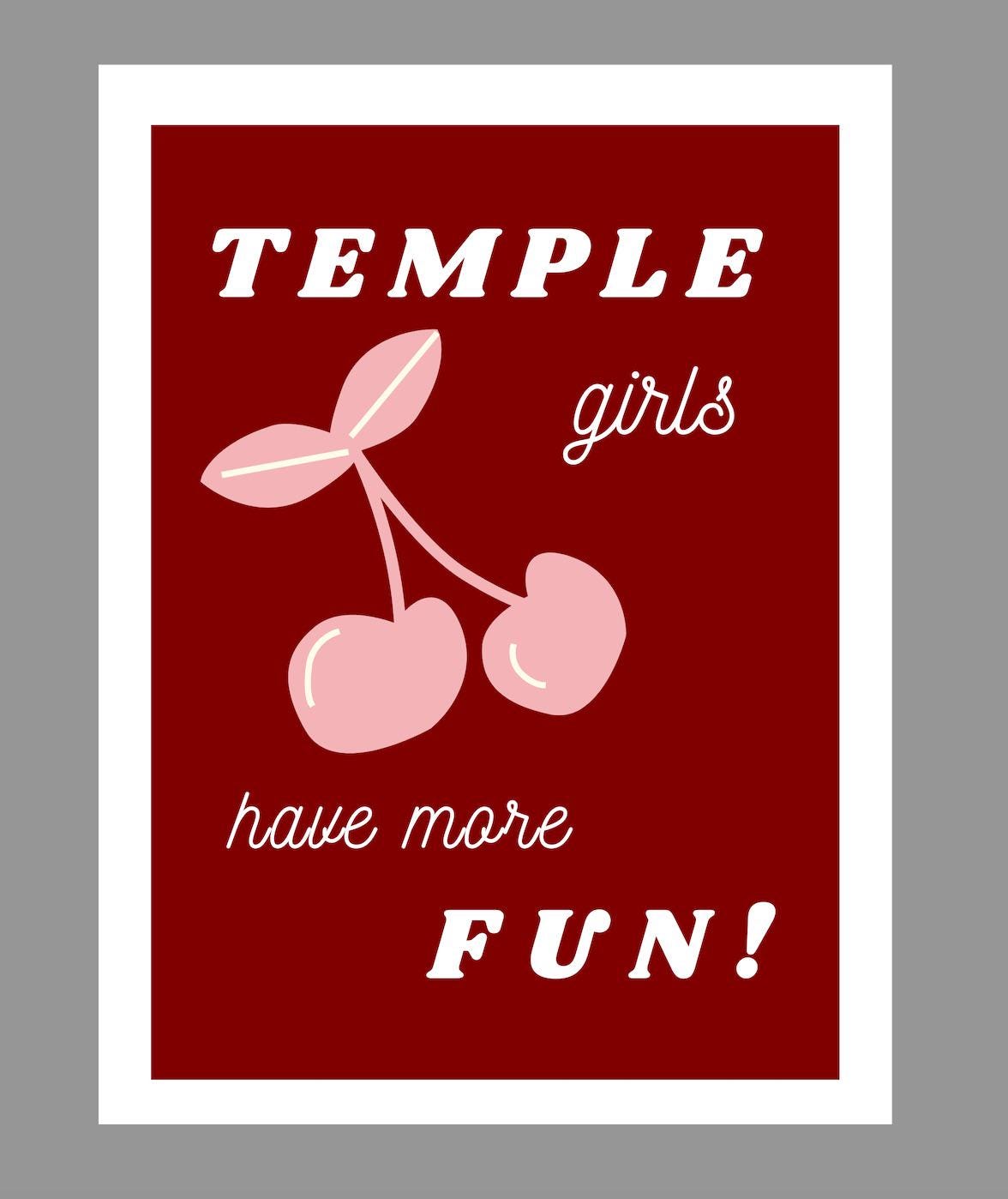 Customizable College Girls Wall Poster - Etsy