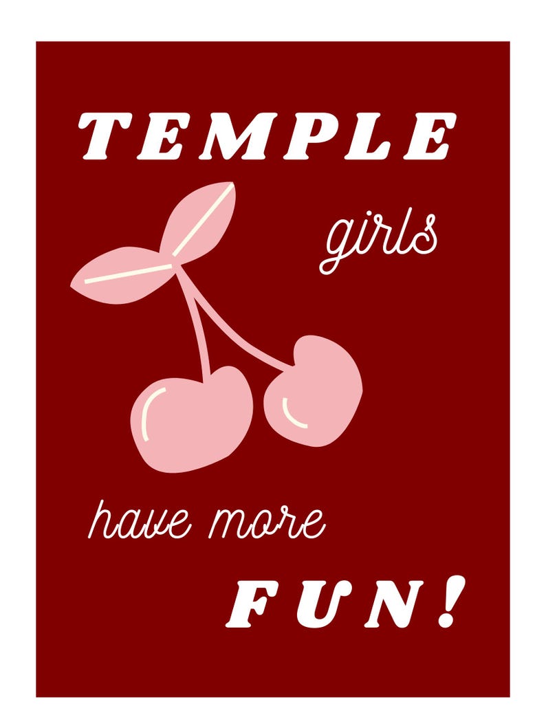Customizable College Girls Wall Poster - Etsy