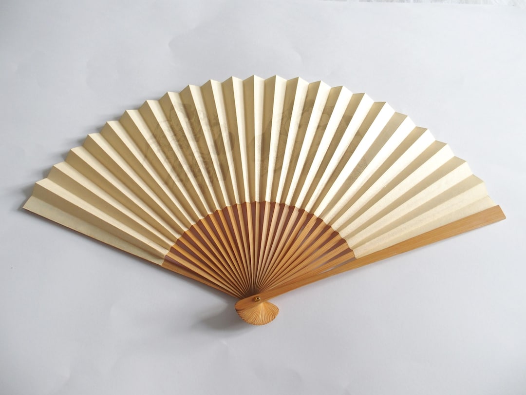 Sensu Folding Fan With Subtle Japanese Lovers Scenes on Shimmery ...