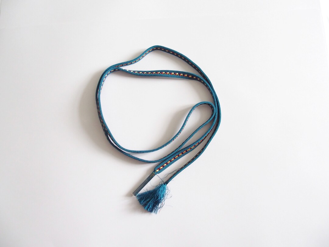 Blue Obijime With Colorful Accents Japanese Kitsuke - Etsy