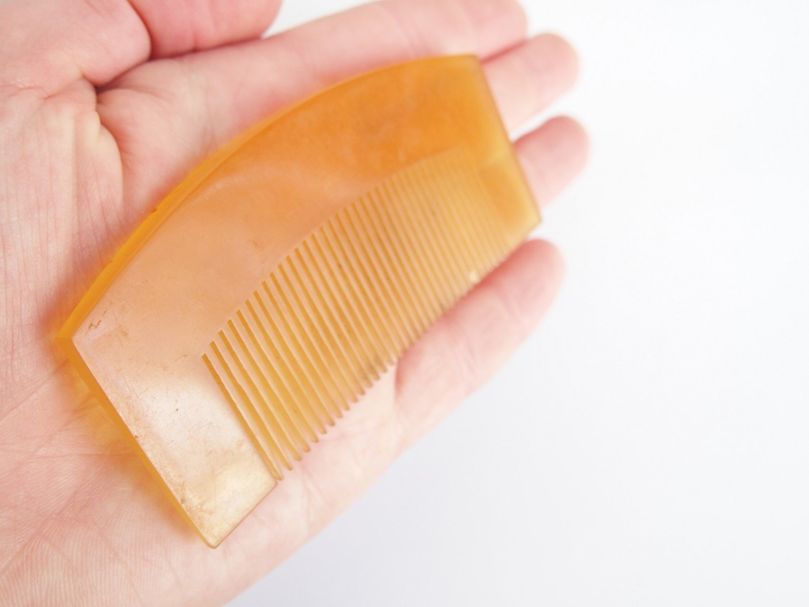 Yellow Kushi Comb Vintage Japanese Hair Accessory Traditional | Etsy