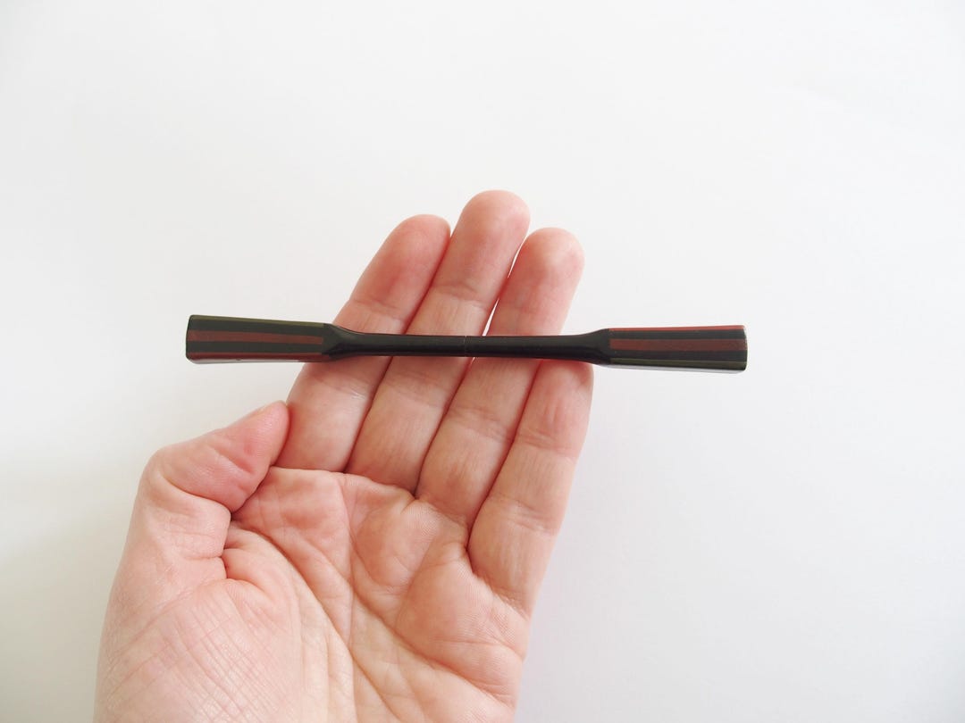 Black Kogai With Red + Green Stripe Design Japanese Kanzashi - Etsy