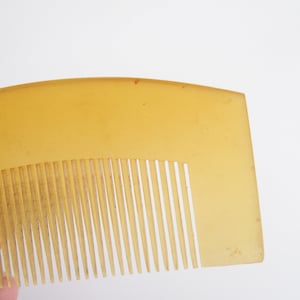 Yellow Kushi Comb Vintage Japanese Hair Accessory Traditional - Etsy
