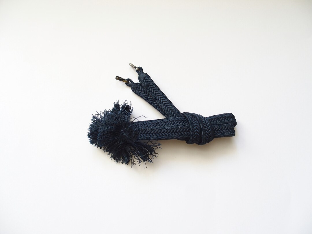 Haori Himo for Men Japanese Kimono Cardigan Ties Dark Blue Free ...