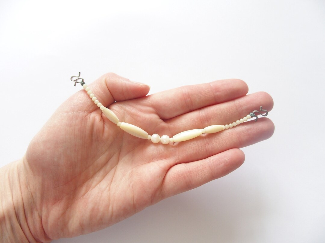 Haori Himo Tie White Beaded Design Closure for Japanese Kimono Cardigan ...