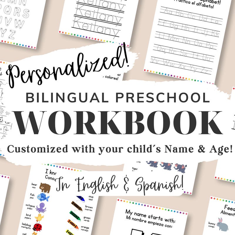 Preschool Workbook - Etsy