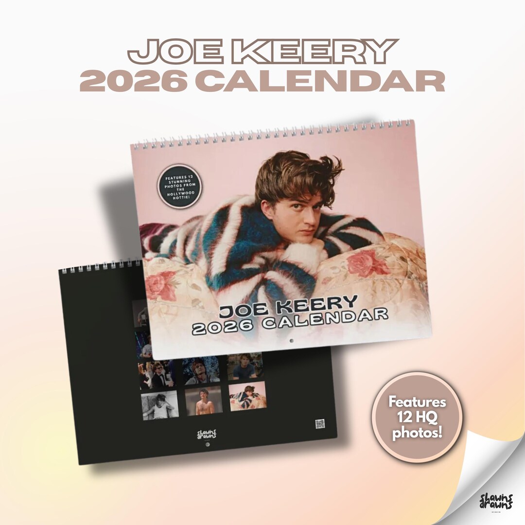 2026 Joe Keery Calendar | 2026 Wall Calendar | Joe Keery Gift | Joe ...