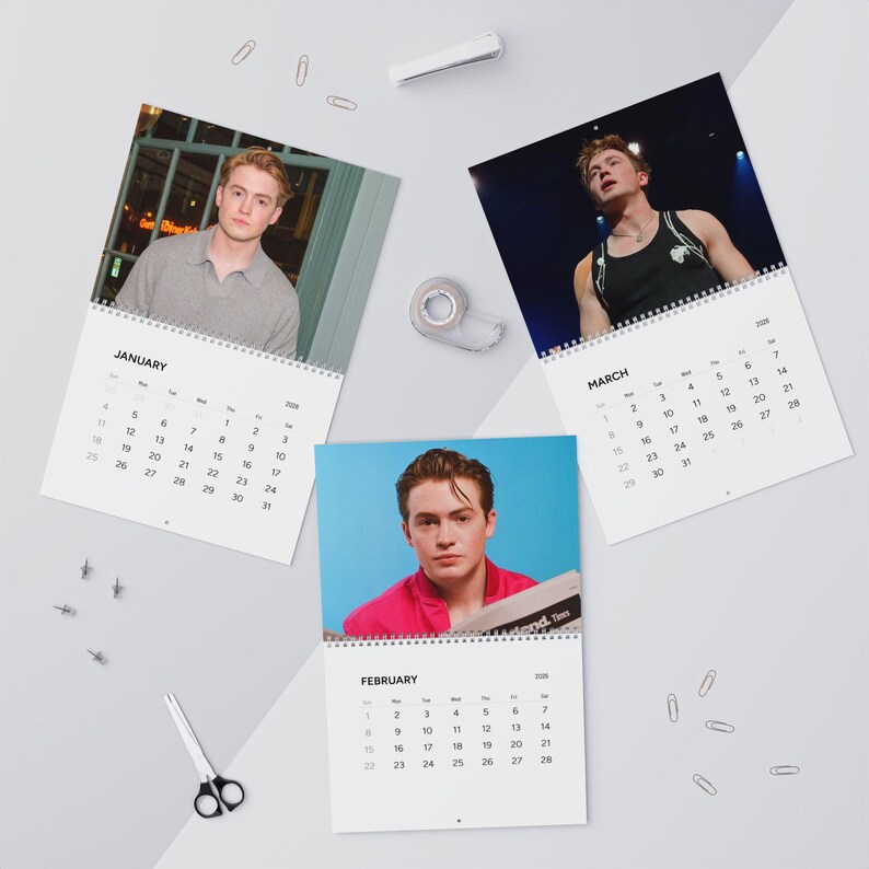 Kit Connor 2026 Wall Calendar, Kit Connor Fan Merch, Christmas New ...
