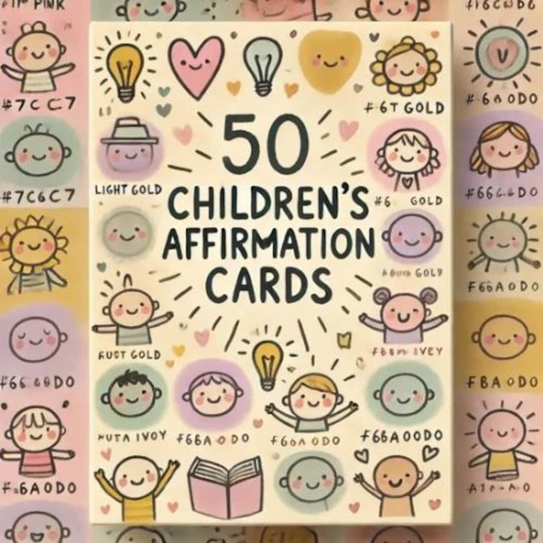 50 Printable Kids Affirmation Cards | Digital Positive Mindset Cards ...