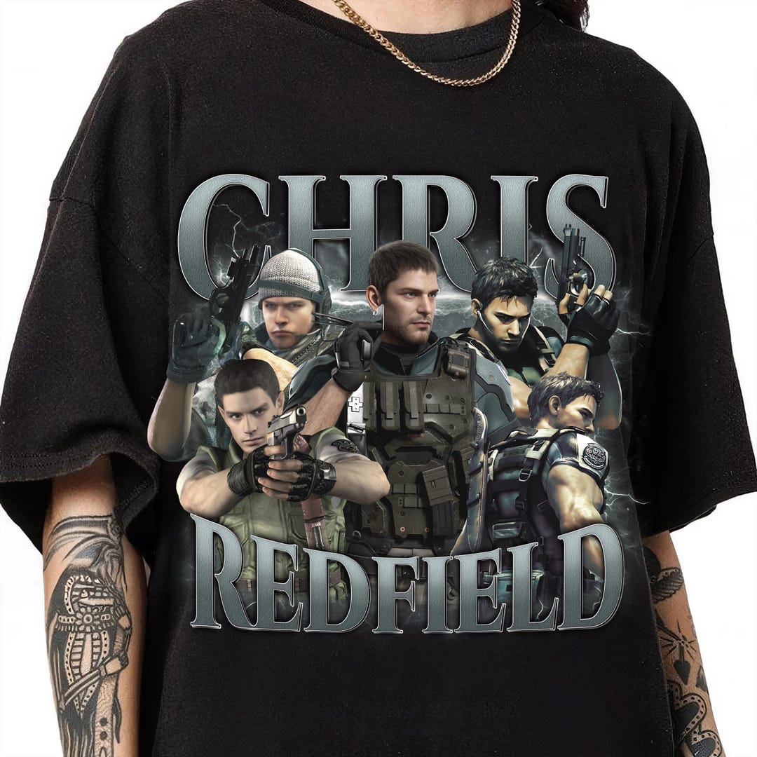 Chris Redfield Shirt: Vintage Style Resident Evil Tee - Etsy
