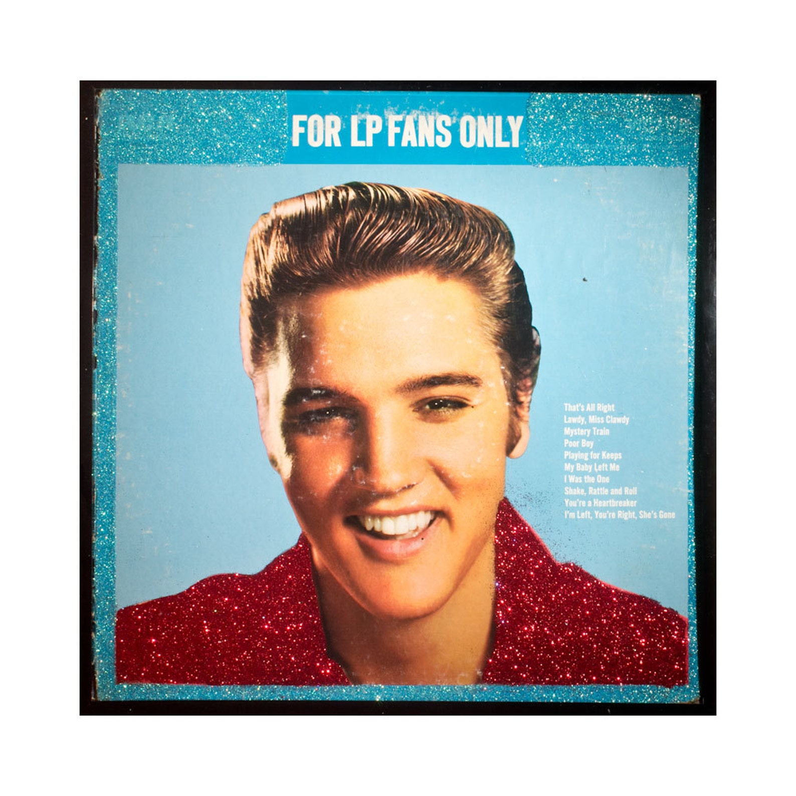 Glittered Elvis Presley for LP Fans Only Album - Etsy