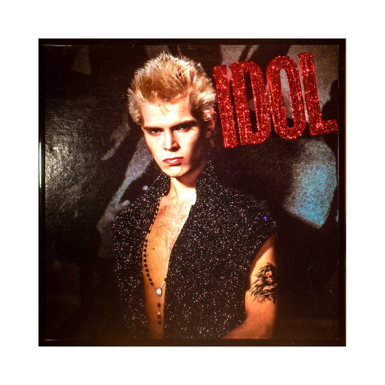 Glittered Vintage Billy Idol Album Etsy
