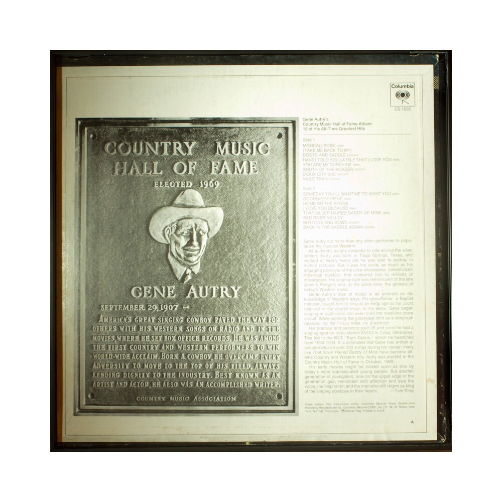 Glittered Gene Autry Album - Etsy