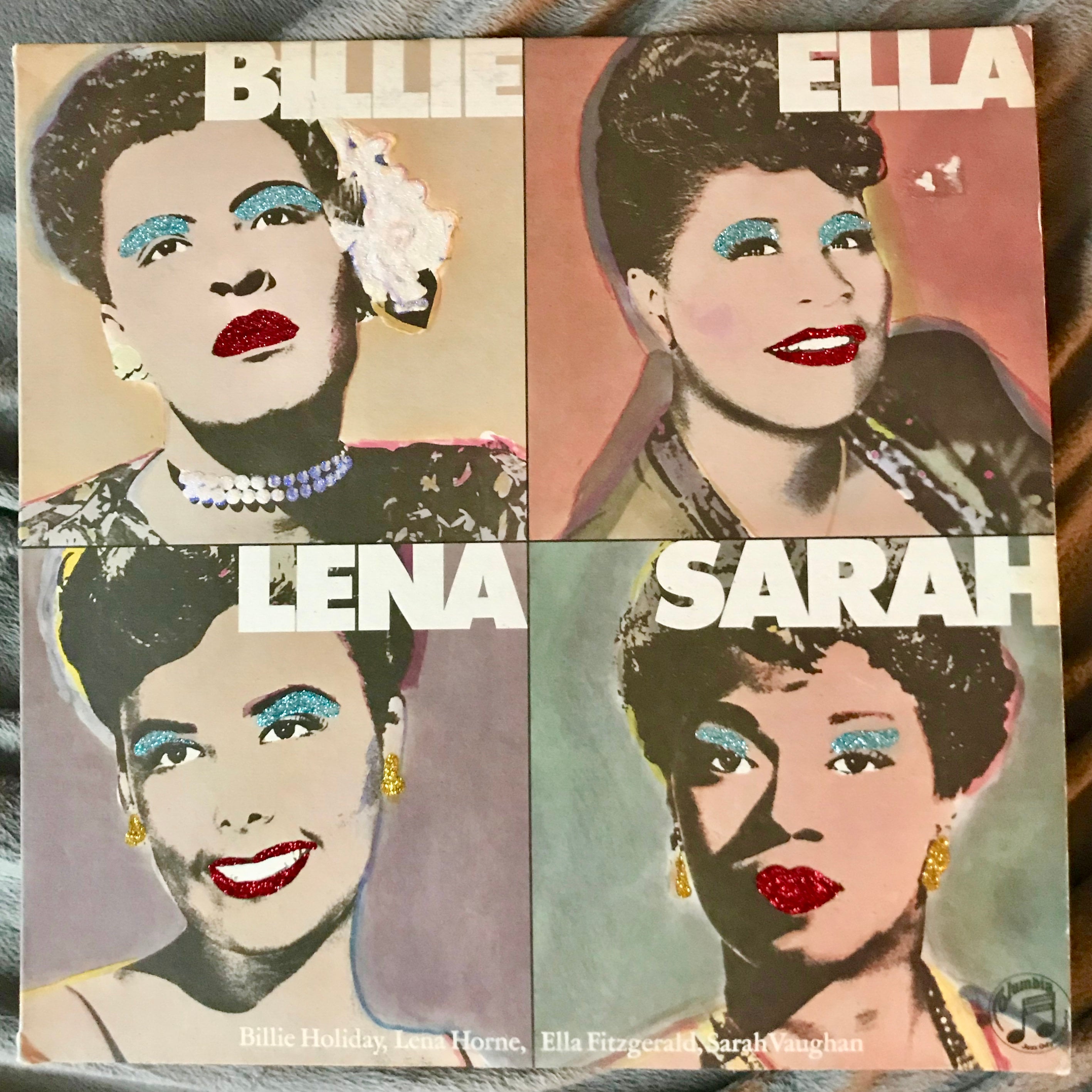 Glittered Billie, Ella, Lena and Sarah Album Cover Wall Art - Etsy