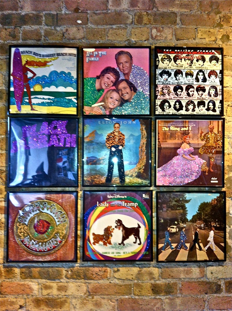 Custom Glittered Record Album Art Your Choice of Album - Etsy