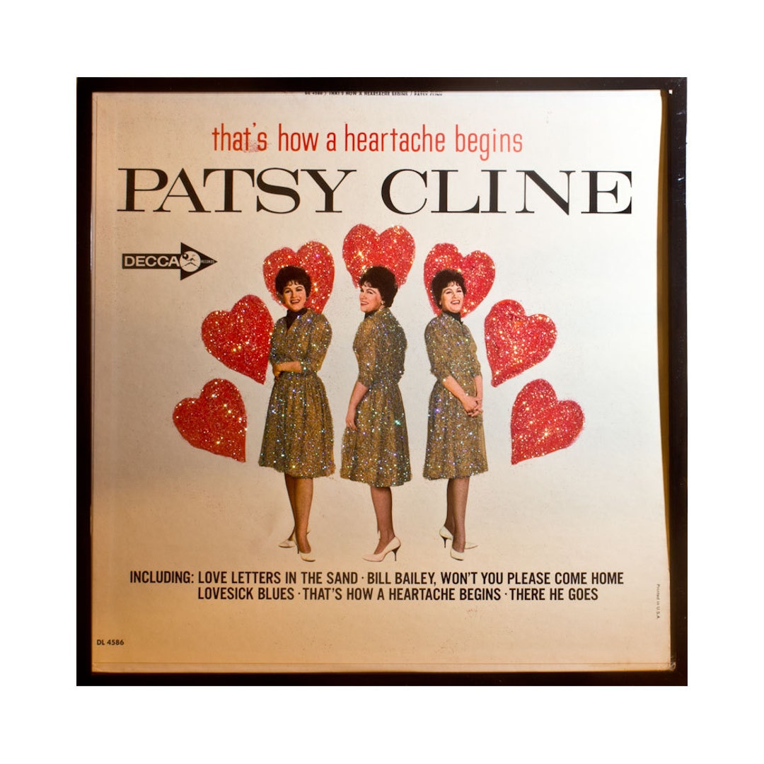 Glittered Patsy Cline That's How the Heartache Began - Etsy