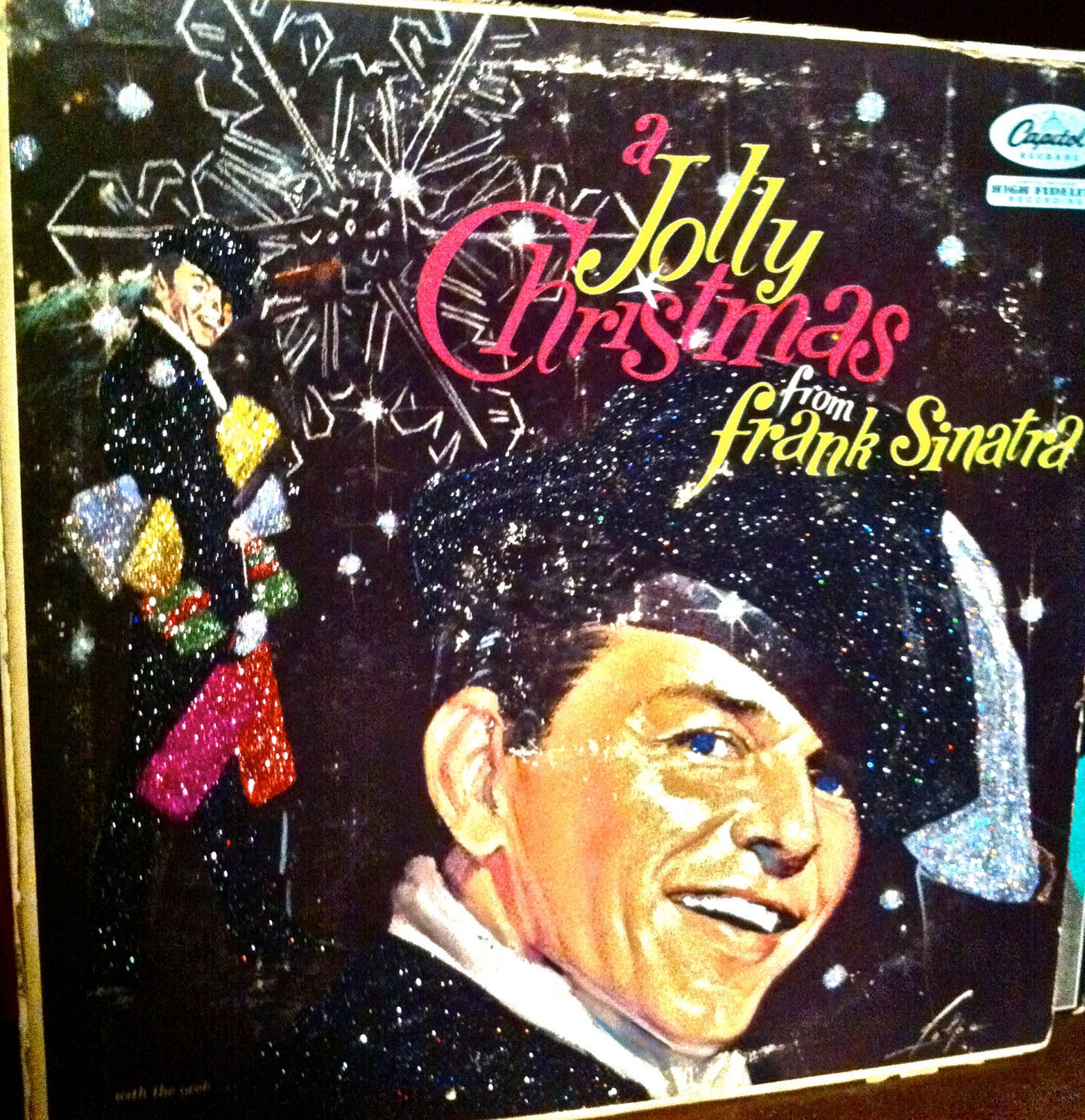 Glittered Frank Sinatra A Jolly Christmas Album - Etsy