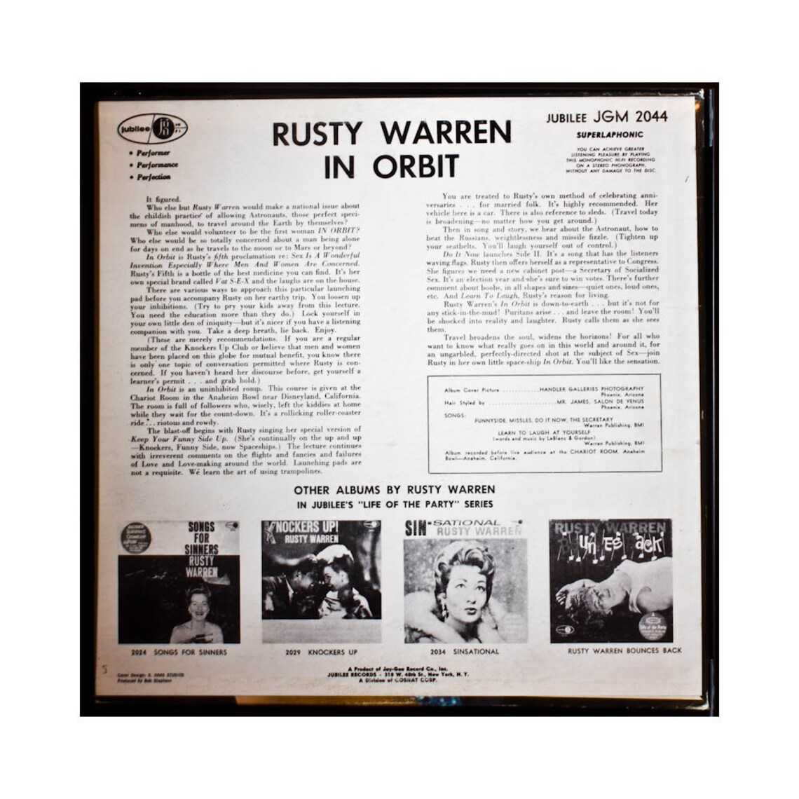 Glittered Rusty Warren in Orbit Album - Etsy.de