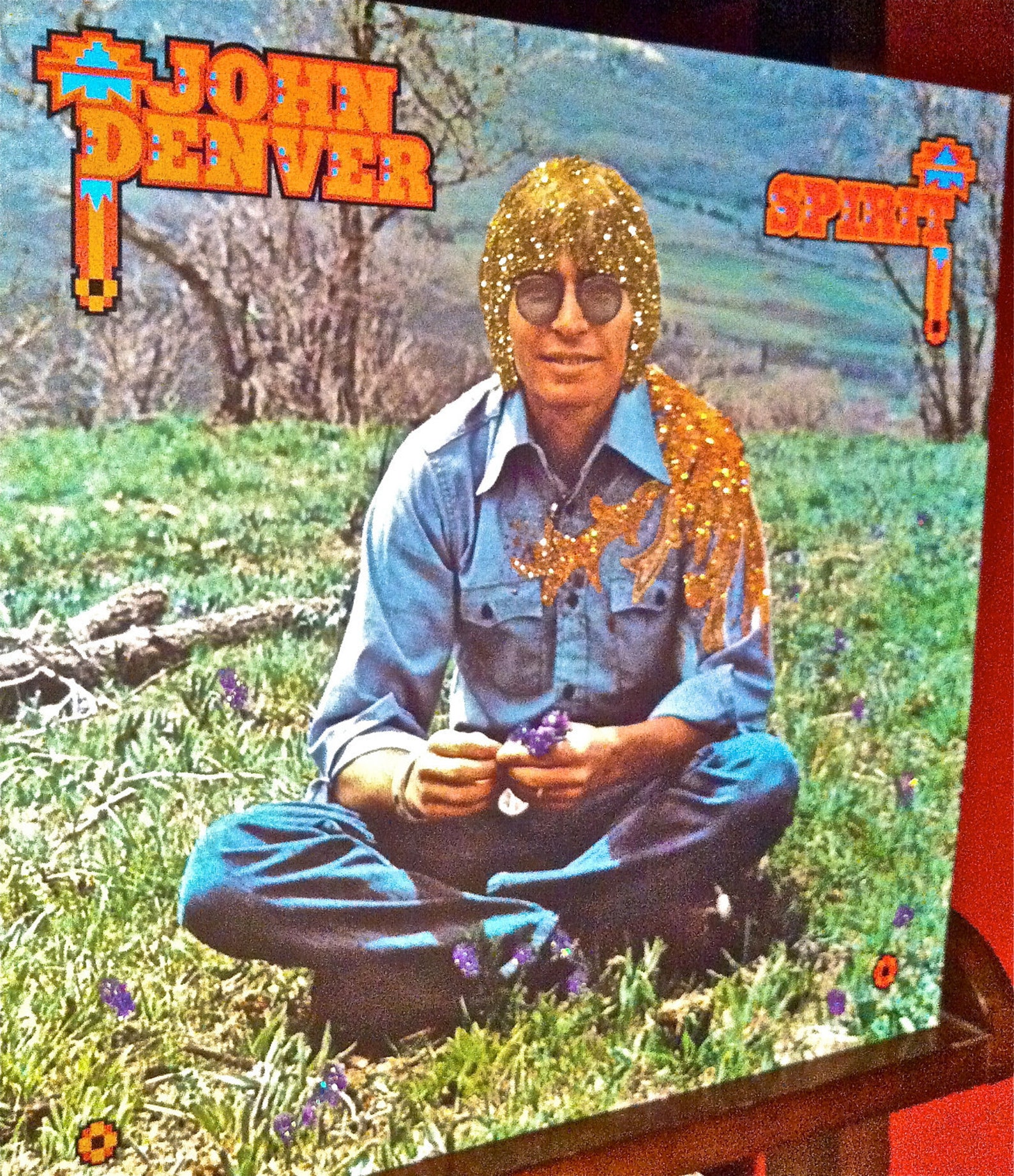 Glittered John Denver Album - Etsy