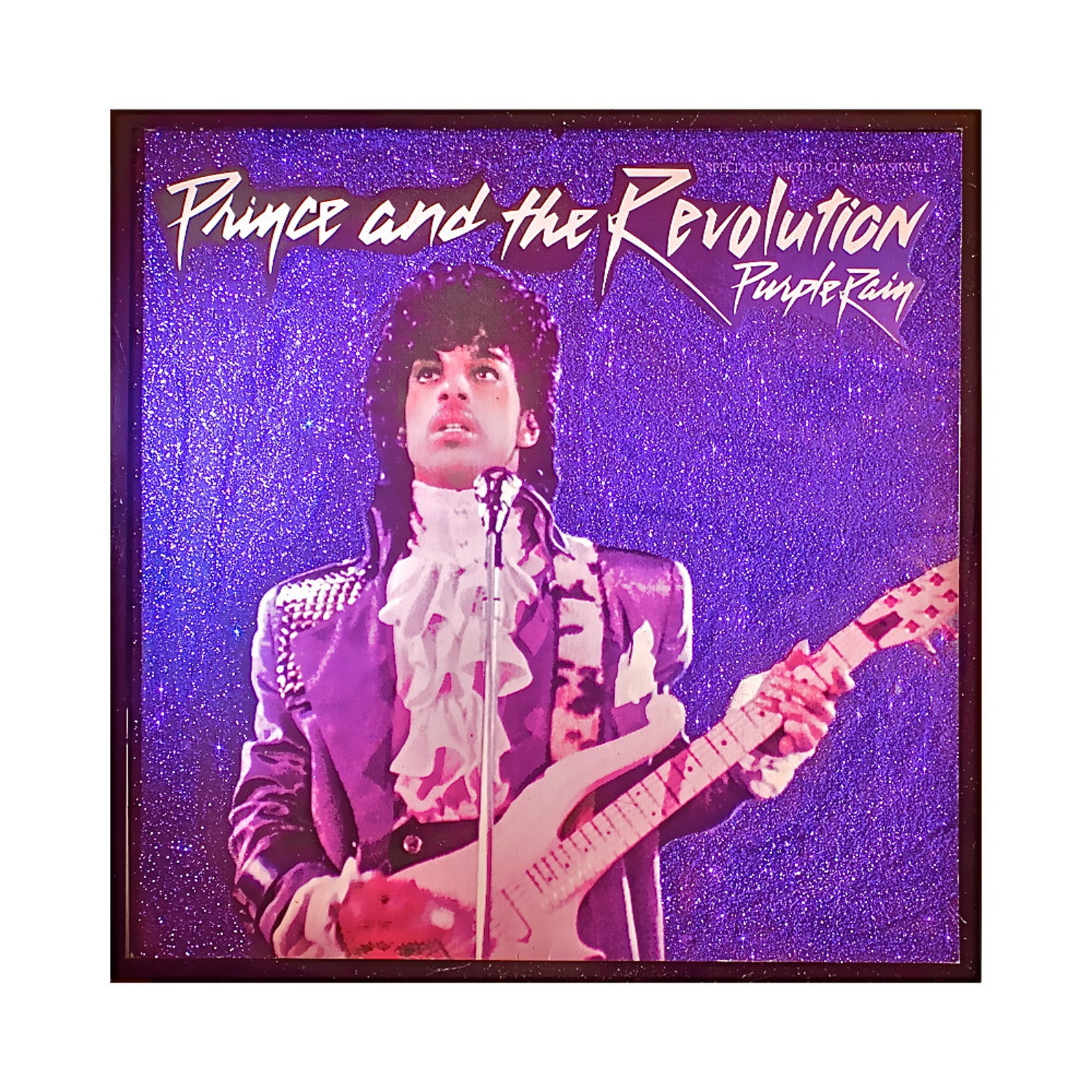Glittered Prince Purple Rain Single Cover - Etsy
