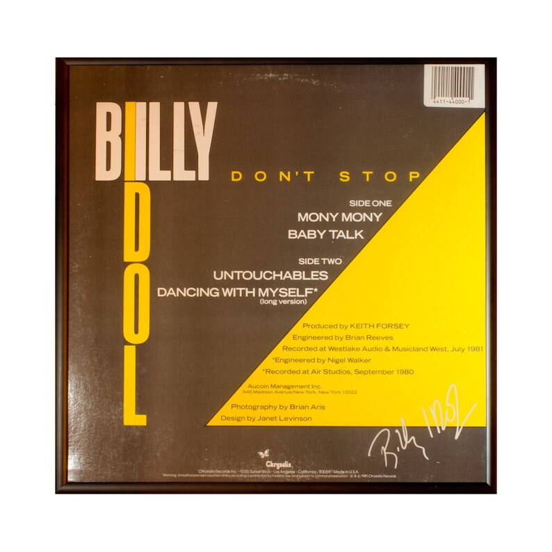 Glittered Billy Idol Don't Stop Album - Etsy