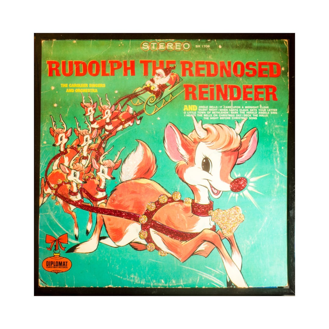 Glittered Rudolph the Red Nosed Reindeer Album - Etsy