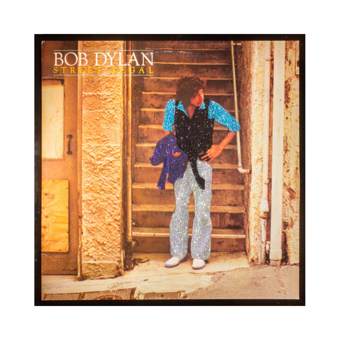 Glittered Vintage Bob Dylan Street Legal Album Art - Etsy