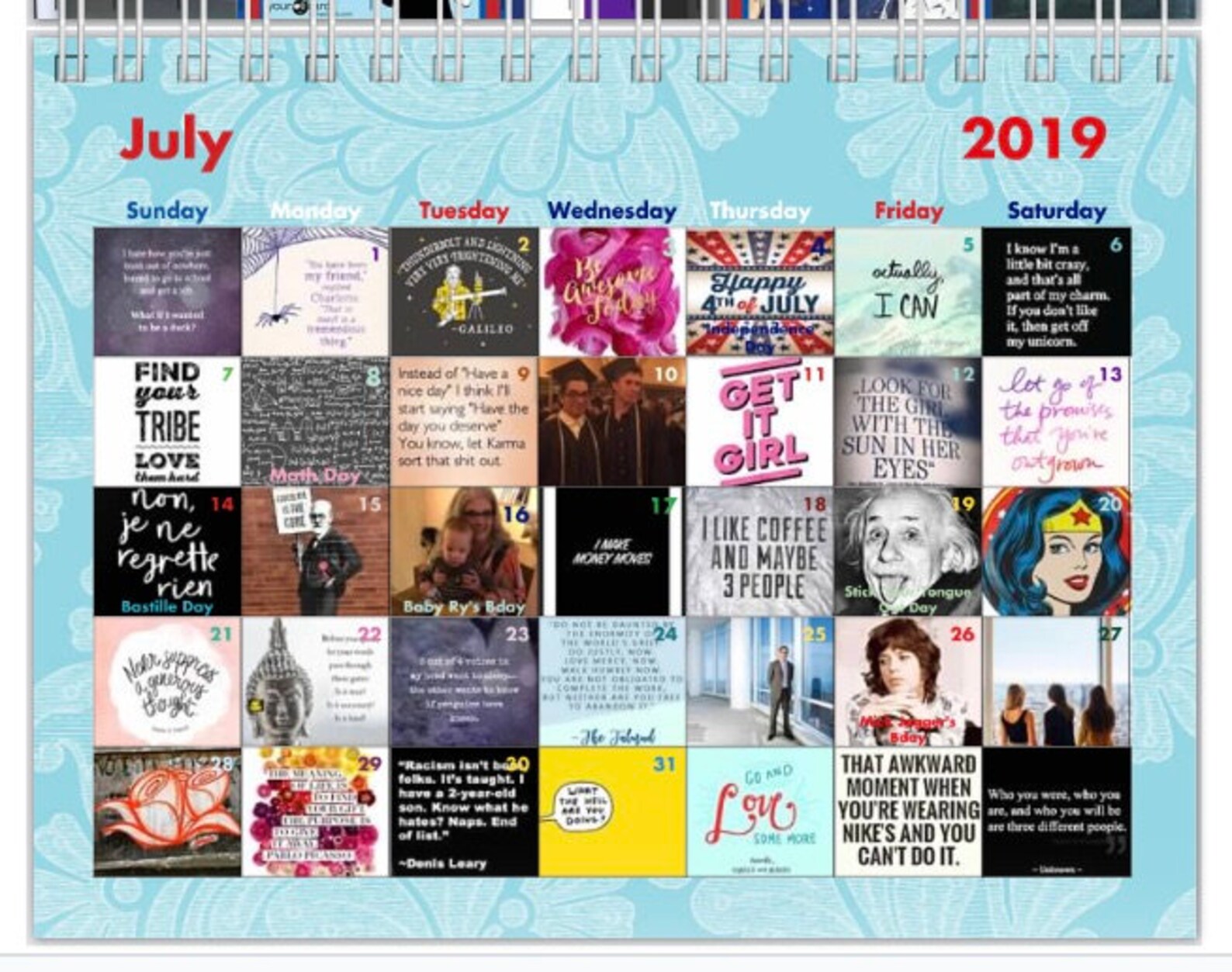 Personalized 2019 Calendar Just for You With You Friends and Family ...