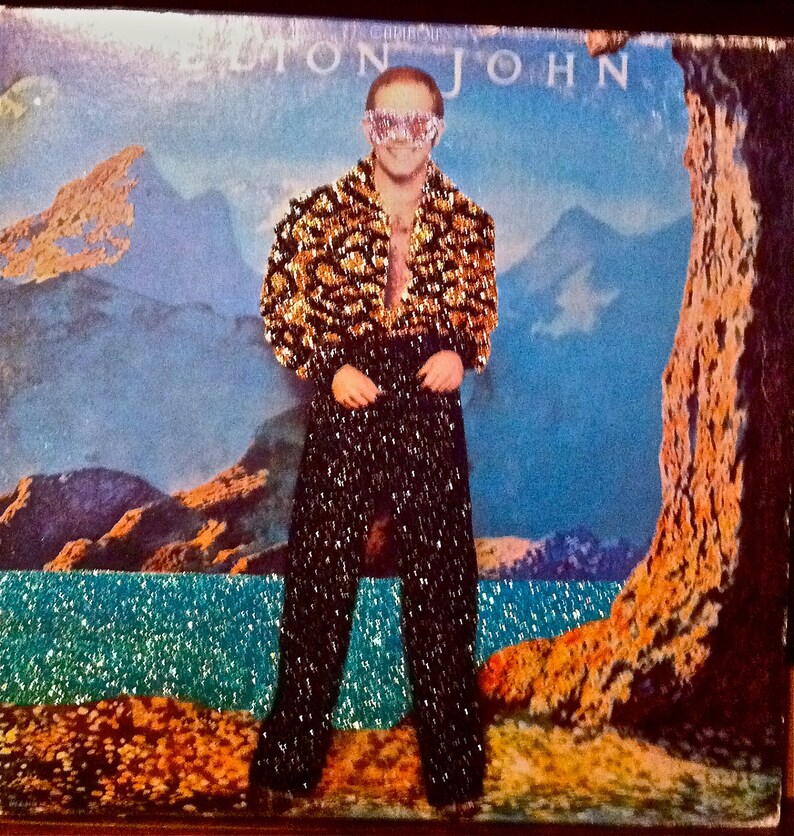 Glittered Elton John Caribou Album - Etsy