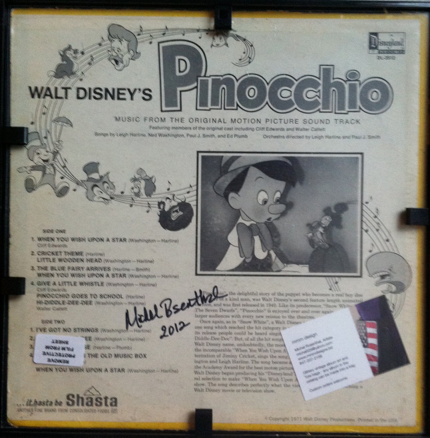 Glittered Vintage Pinocchio Album yellow - Etsy