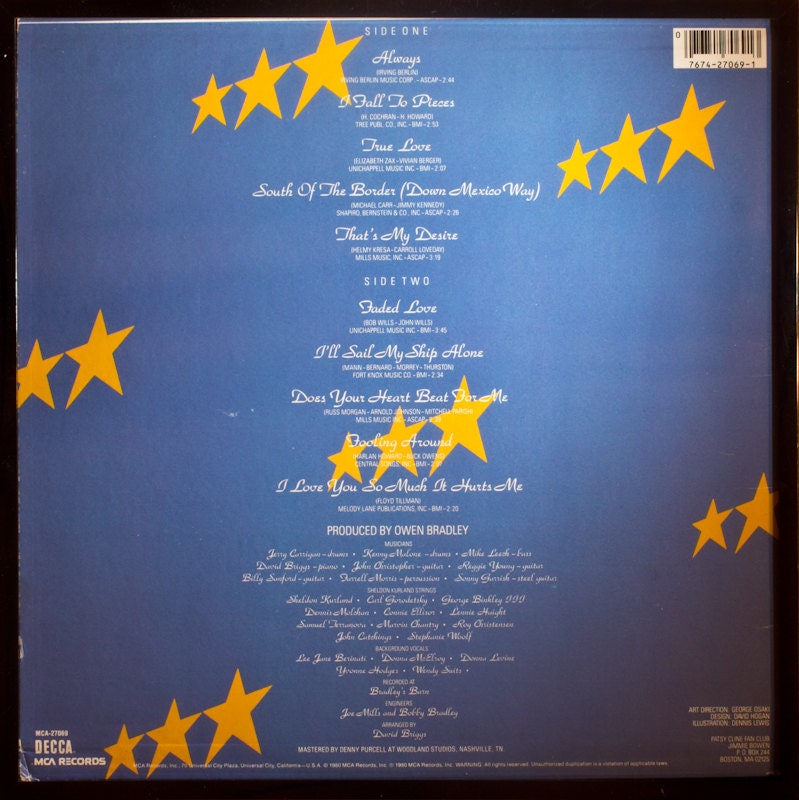 Glittered Patsy Cline Always Album - Etsy UK