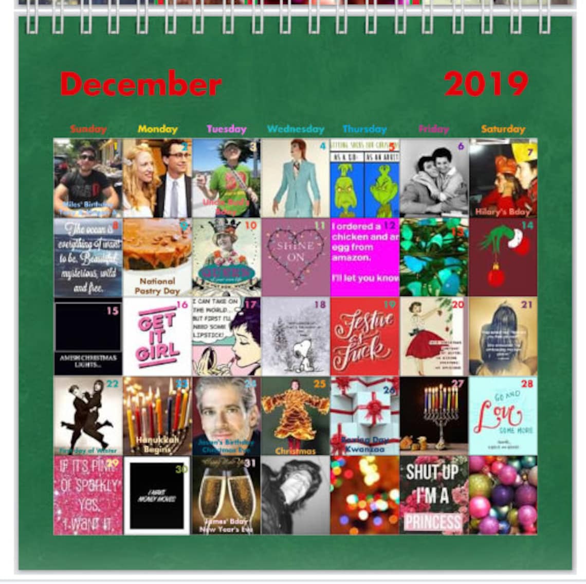 Personalized 2019 Calendar Just for You With You Friends and | Etsy