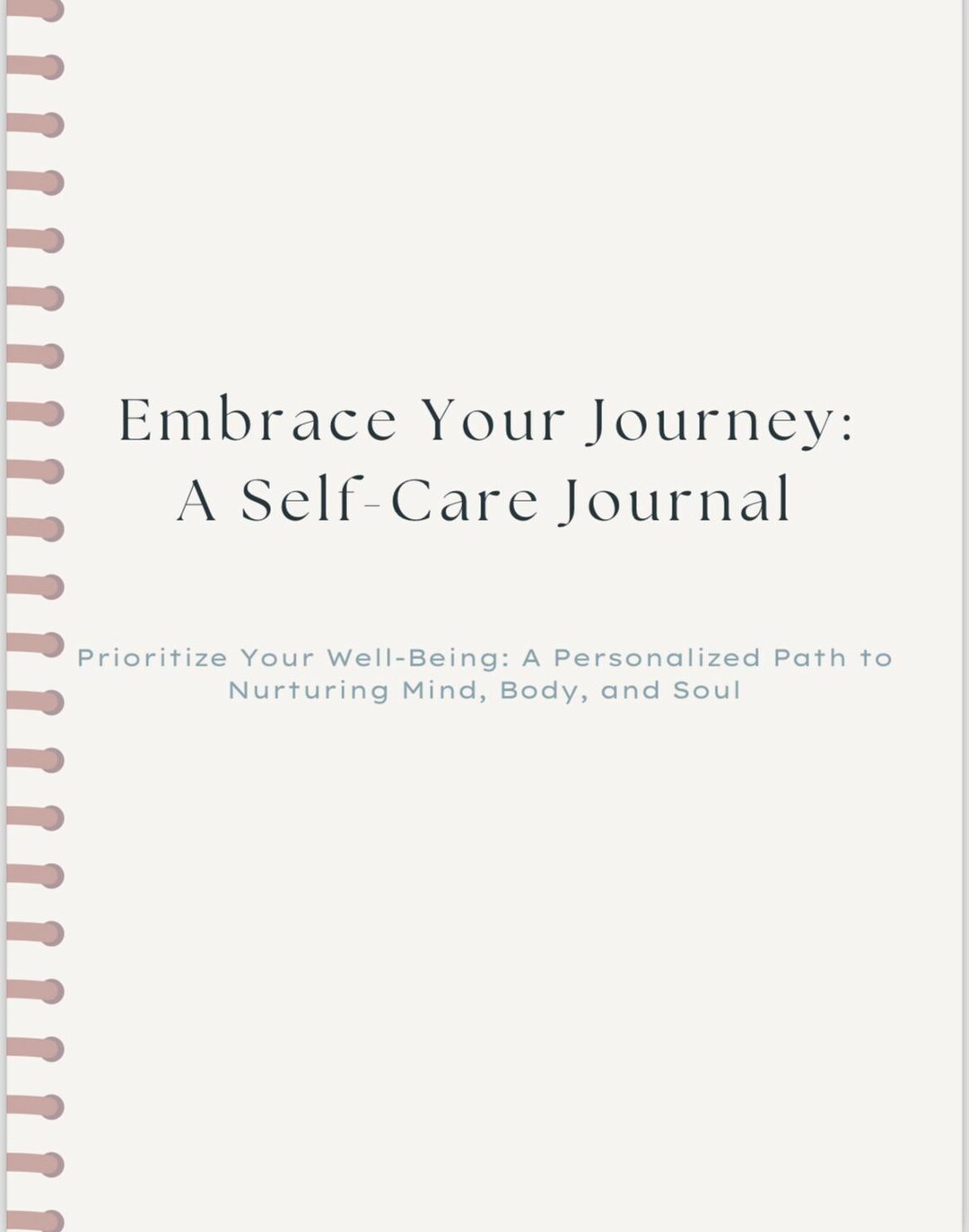 Printable Self Care Journal | Daily Gratitude and Affirmations ...