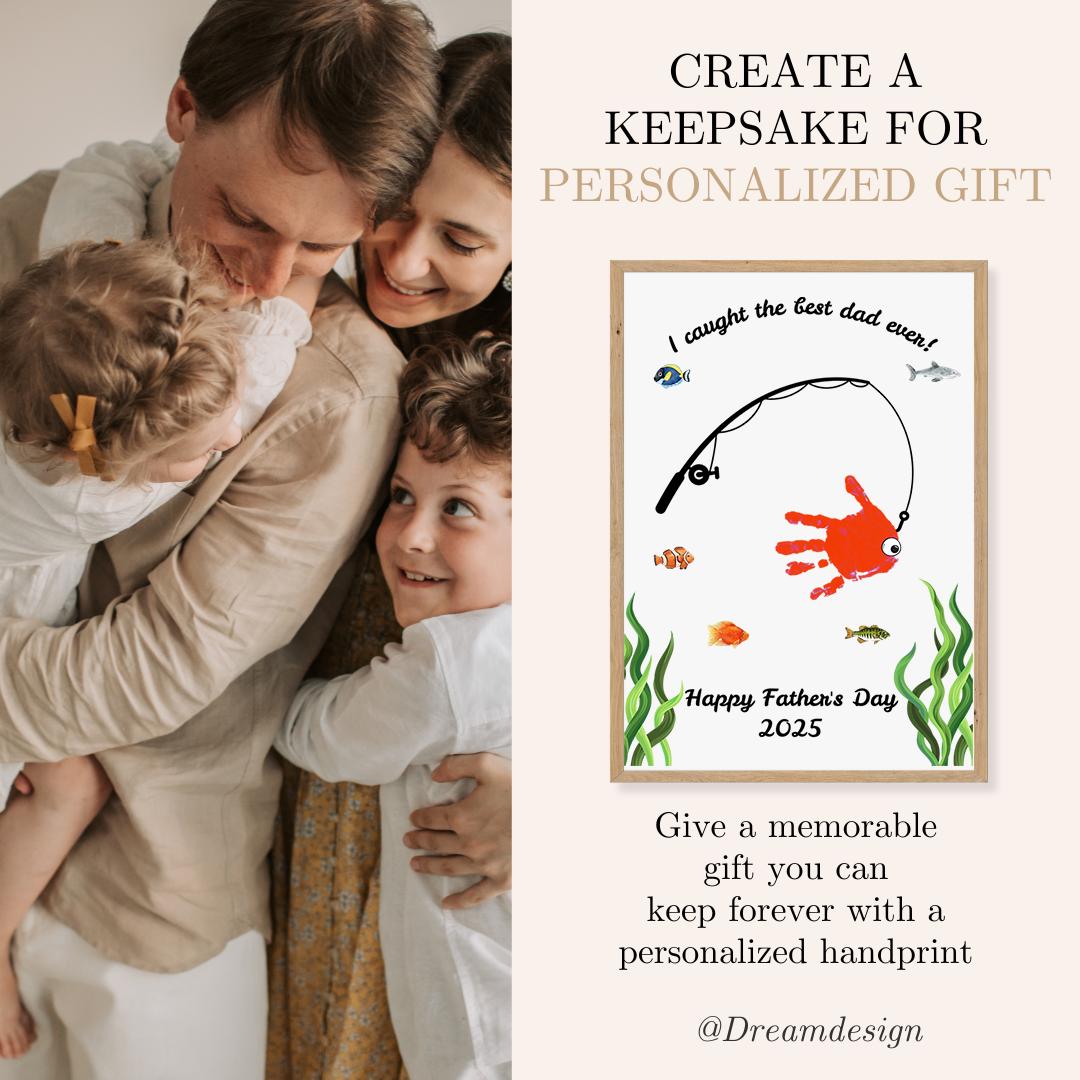 Fathers Day Handprint Craft, Fathers Day Craft, Fathers Day Fishing ...