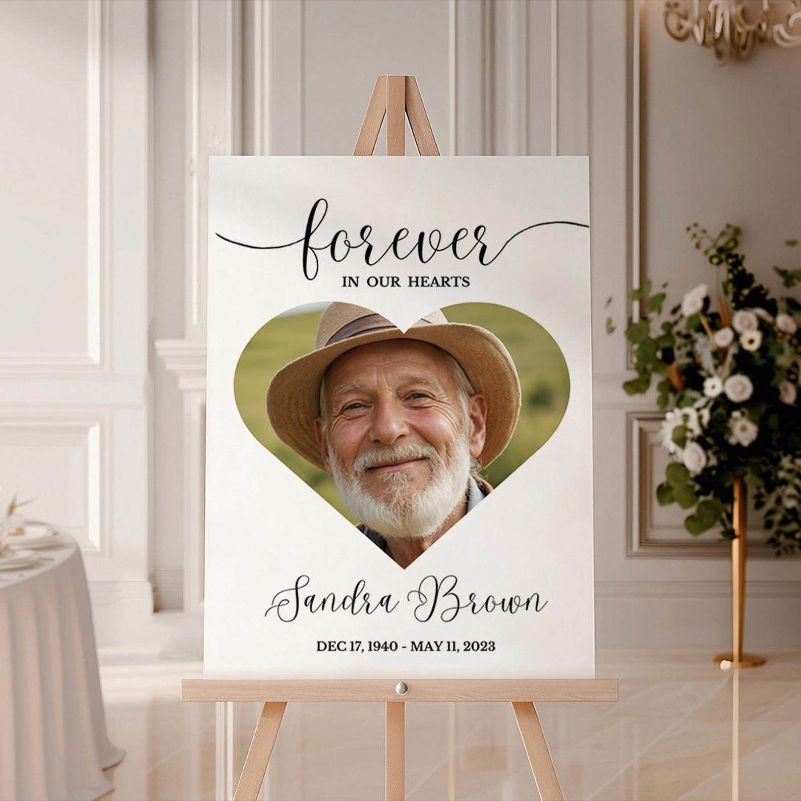 Funeral Welcome Sign Template, Greenery Eucalyptus Memorial Service ...