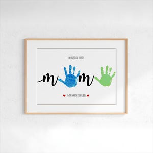 Mother's Day Mama Handprint Art, Printable Craft for Mom From Baby ...