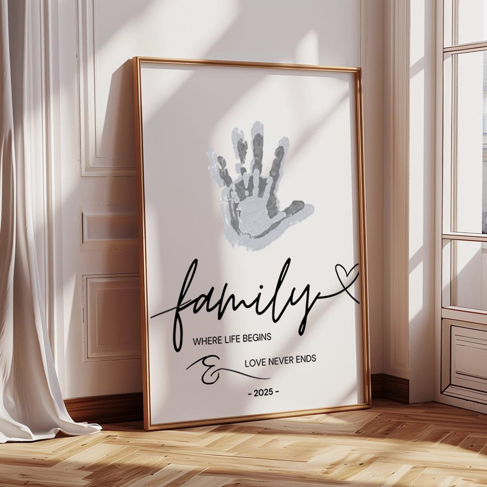 2025 Family Handprint, Handprint Art, Handprint Art Gift, Where Life ...