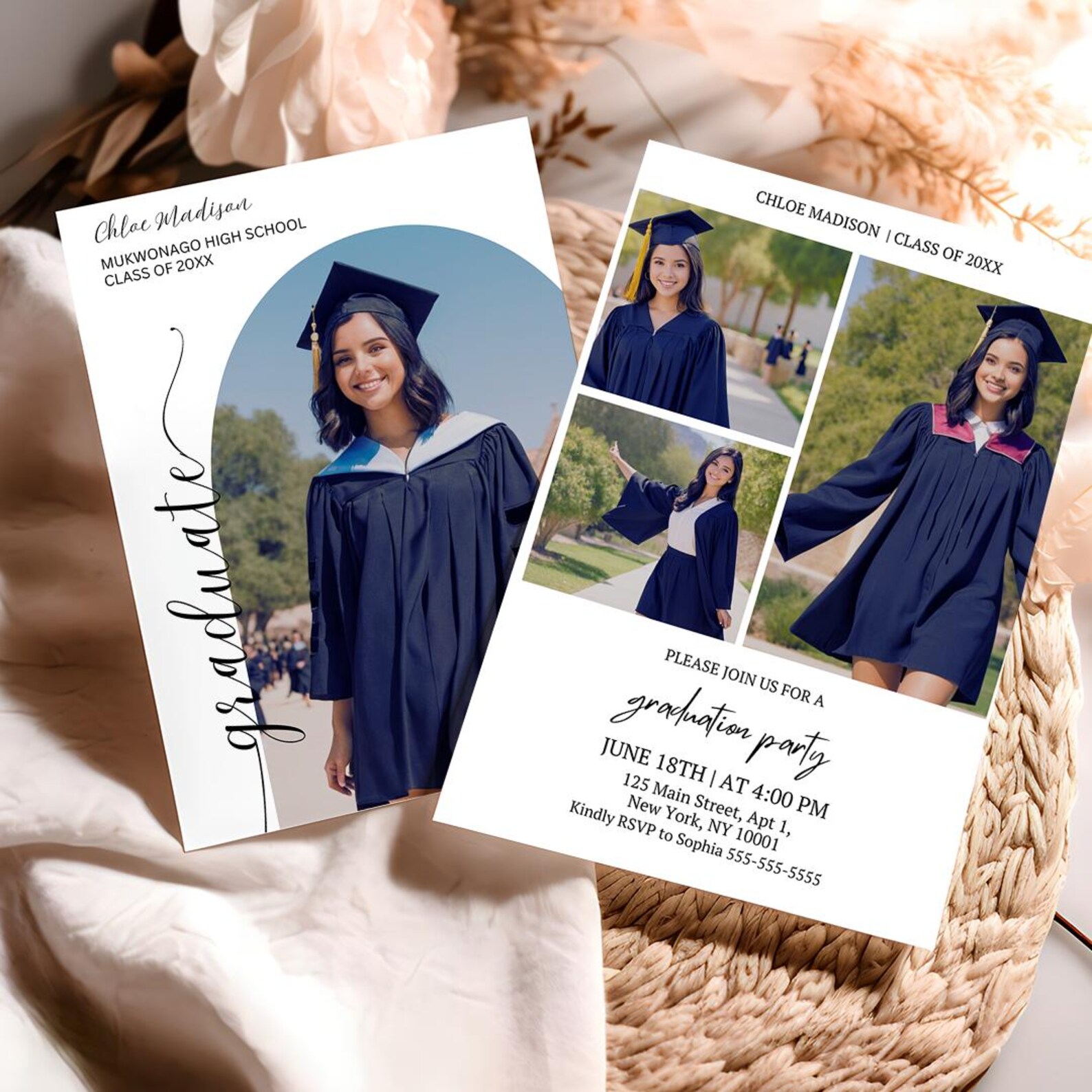 Graduation Party Invitation, Graduation Invitation Template, High ...